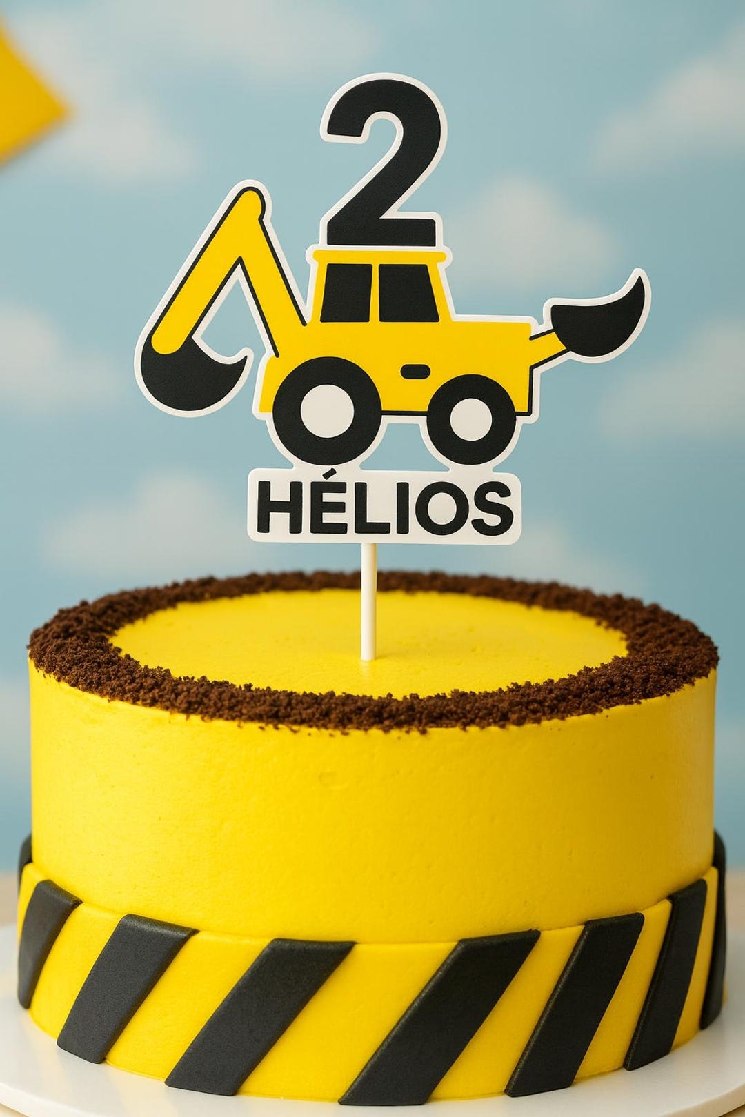 Customizable Backhoe Cake Topper, for a Birthday Cake or Baby/child's ...
