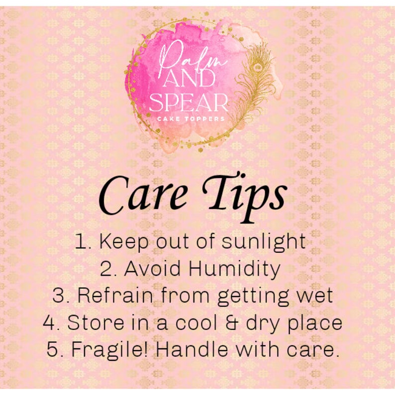 Gold Palm Spear Cake Topper - Etsy