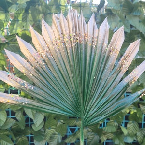 Gold Emerald Palm Spear Sun Palm Dried Flower Arrangement Cake Toppers ...