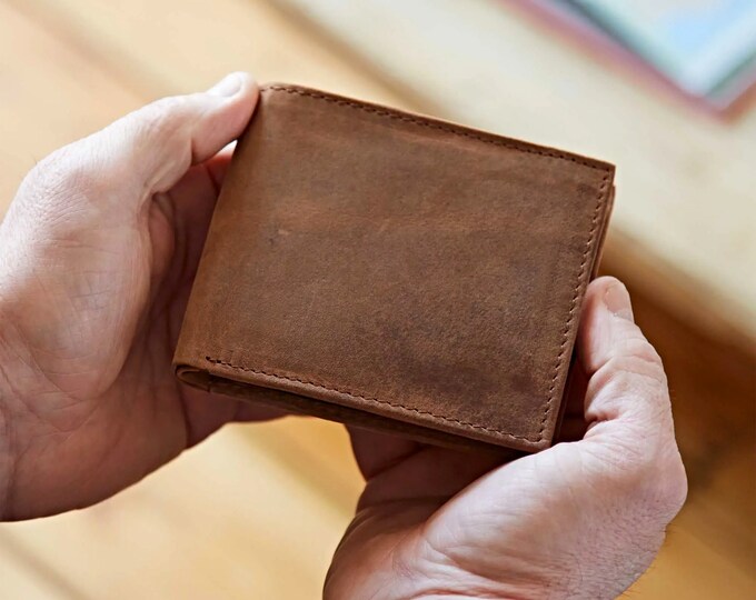 Bifold Leather Wallet - Etsy