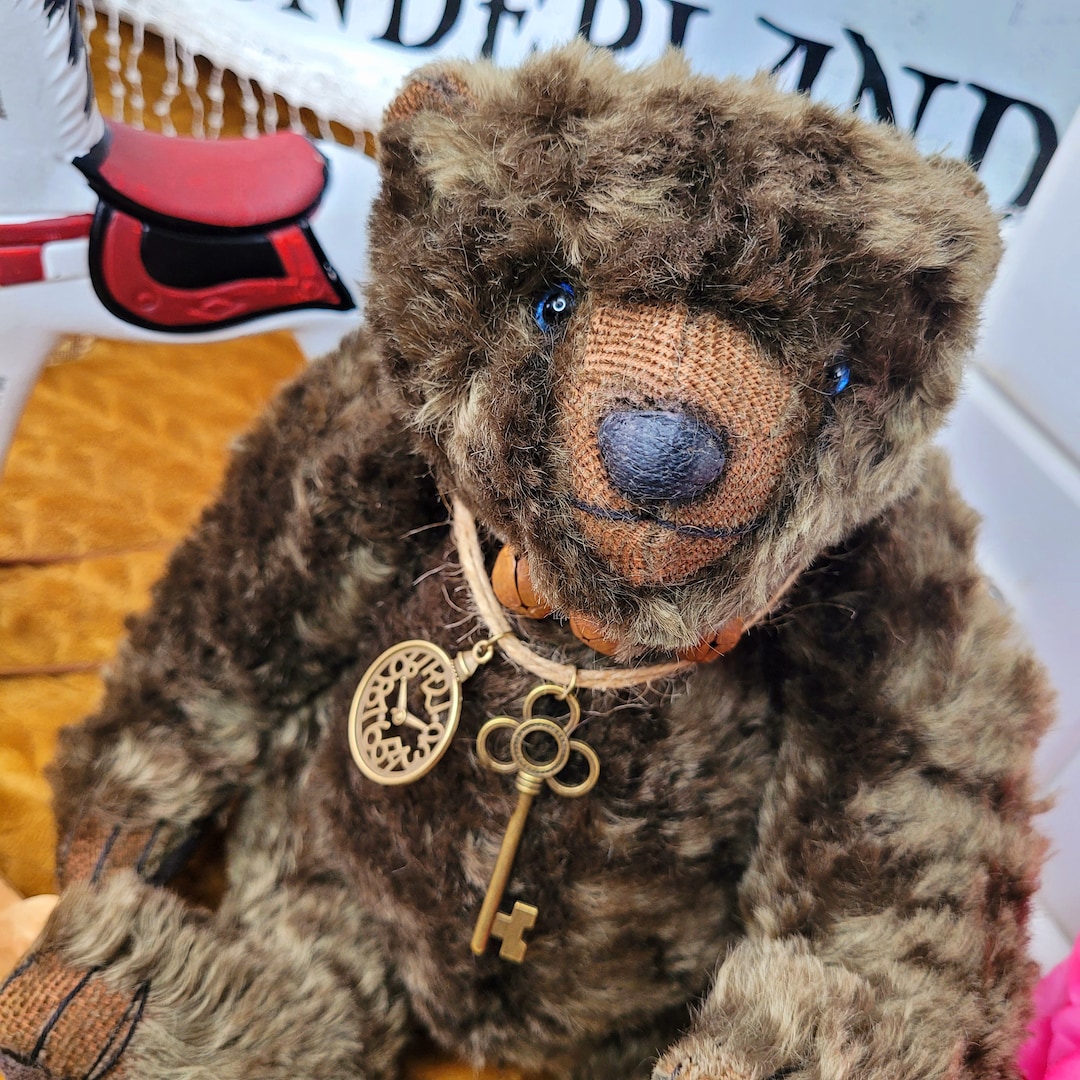 Handmade Teddy Bear Brown Mohair Fur Small to Medium Size Old Style ...