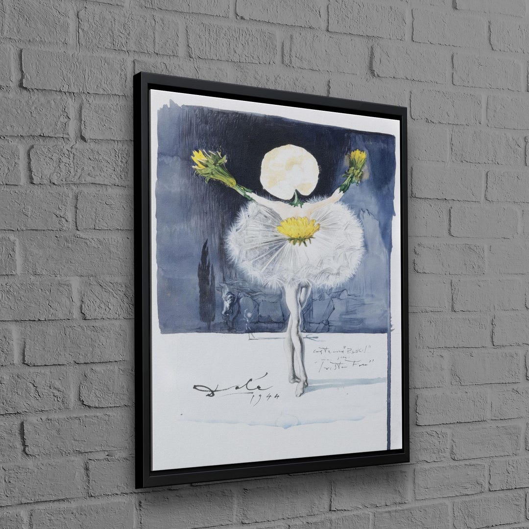 Famous Poster, Salvador Dali Printed, Abstract Art, Dali Flowers Canvas ...