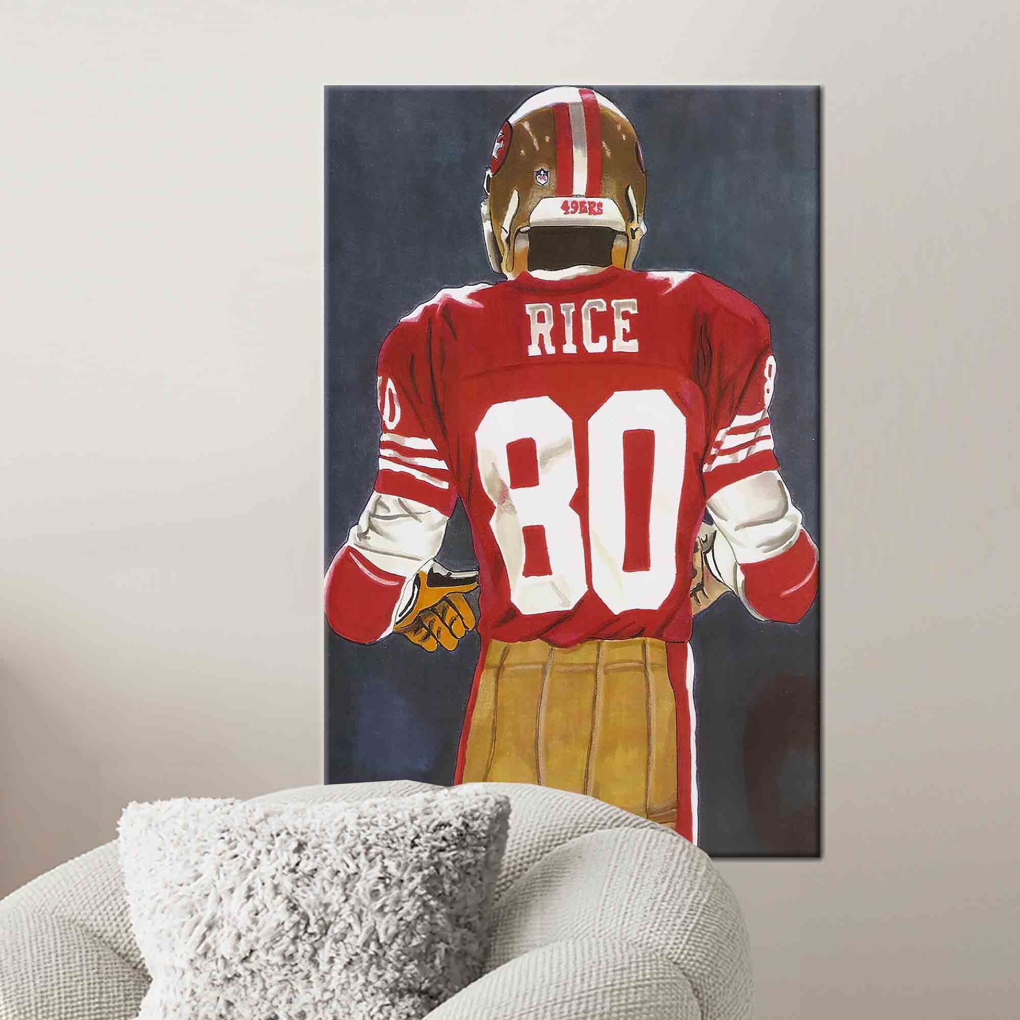Jerry Rice Poster, Man Cave Wall Decor, S.an F.rancisco 49ers Poster ...