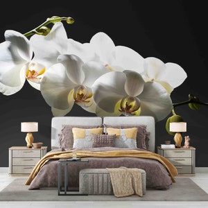 Orchid Wall Poster, Flower Wall Mural, Flower Lover Gift Mural, Orchid ...