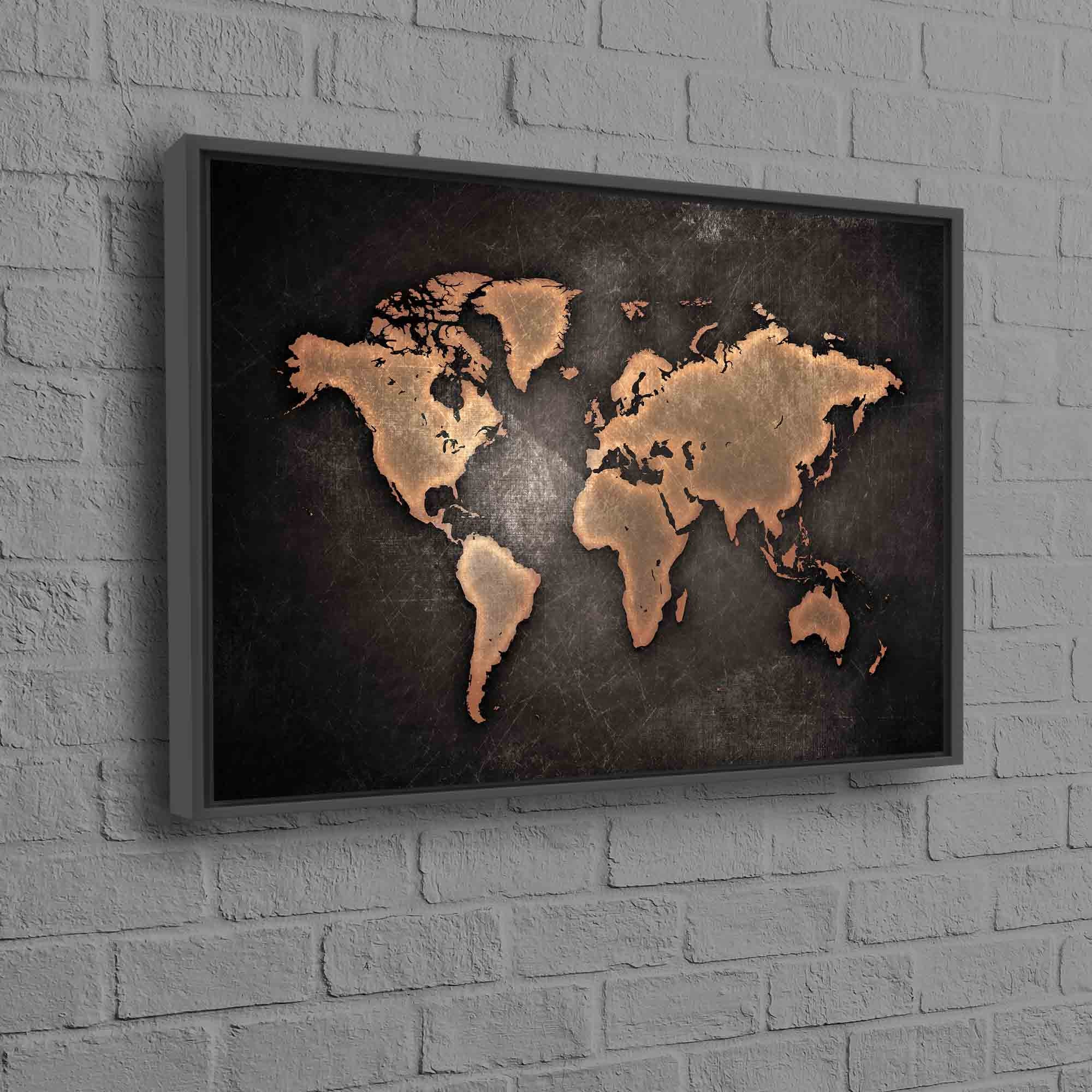 Map Wall Art Modern World Map Canvas Art Classroom Art - Etsy