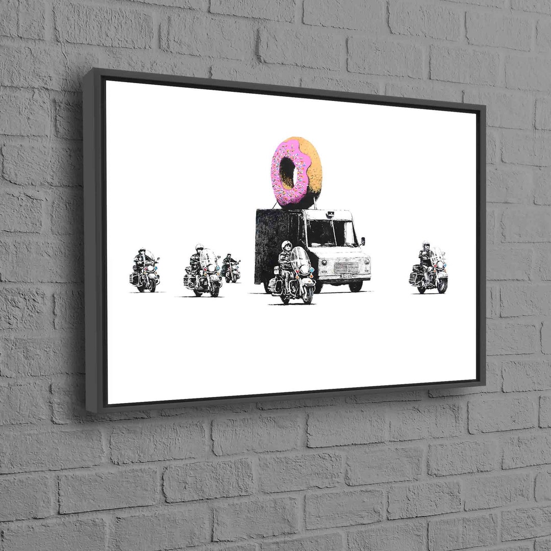 Donut Graffiti, Donut Protect Art, Painting Artwork, Pink Donut Poster ...