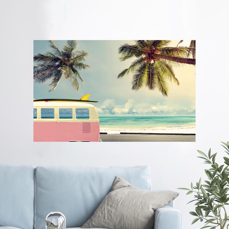 Coconut Trees Tempered Glass, Tropical Landscape Glass Wall Art, View ...