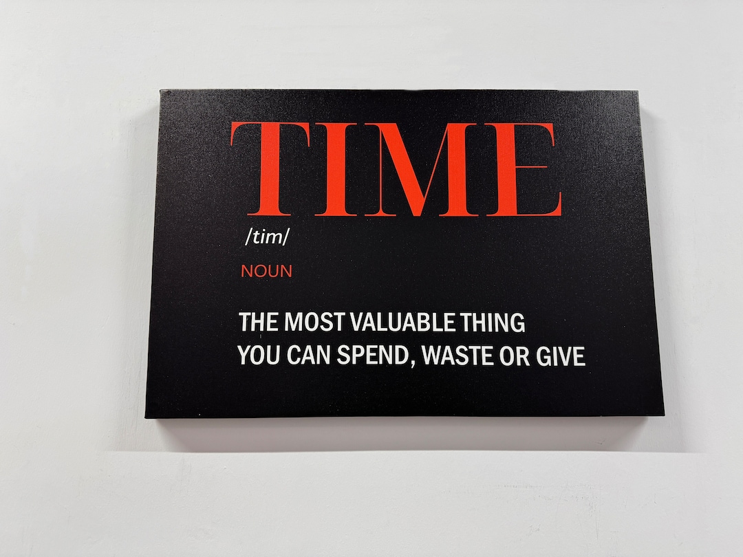 Time Definition Wall Art, Workplace Poster, Inspirational Wall Decor ...