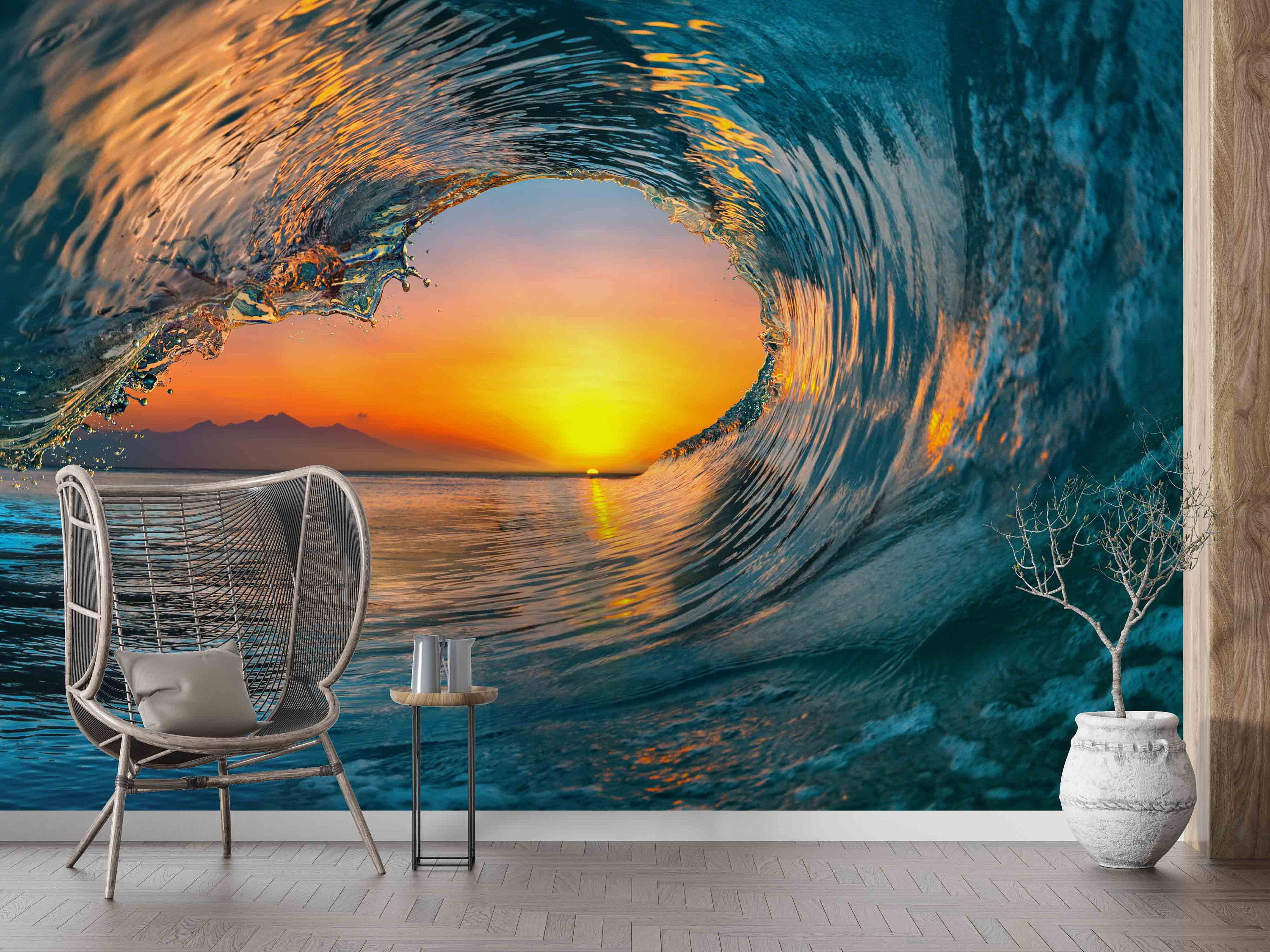 Ocean Wall Decor, Wave Wall Art, Landscape Wall Print, View Wall Mural ...
