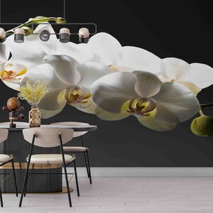 Orchid Wall Poster, Flower Wall Mural, Flower Lover Gift Mural, Orchid ...