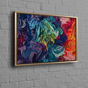 Colorful, Colorful Canvas, Different Color Canvas, Abstract Canvas Gift ...