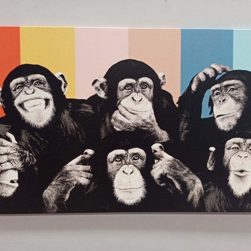 Monkey Painting - Etsy