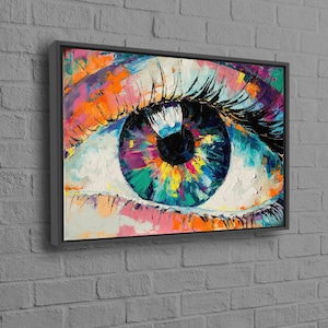 Eye Painting, Eye Wall Art, Modern Canvas Art, Abstract Canvas Art ...