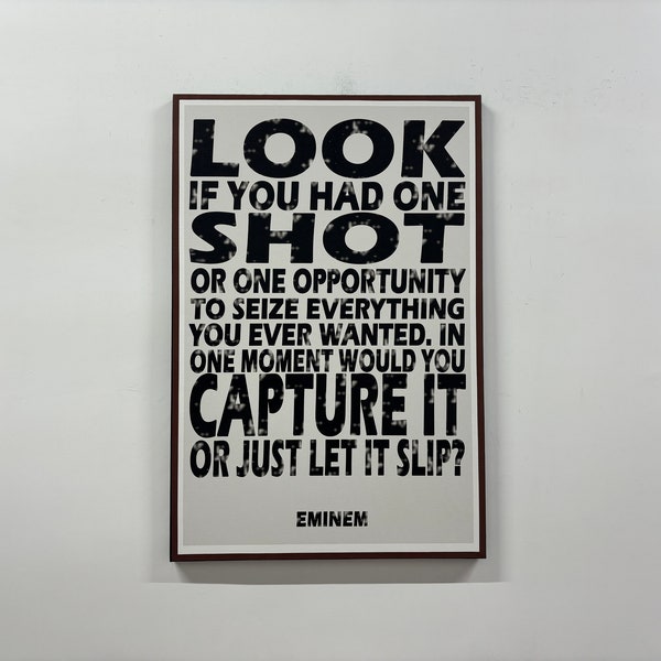 Eminem One Shot Canvas - Etsy