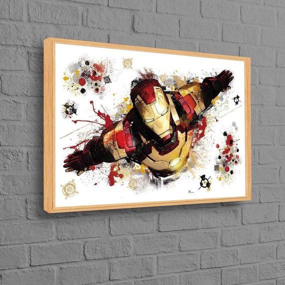 Iron Man Painting Kids Room Canvas Art Children Printed Etsy Iron Man Painting Kids Room Canvas Art Children Printed Etsy