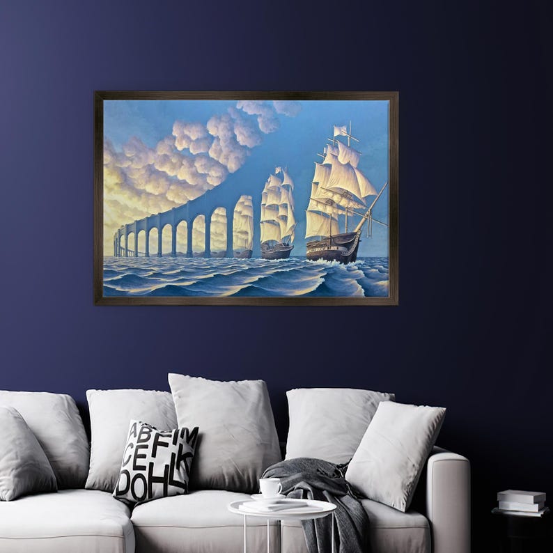 Modern Glass Art, Printable Wall Art, Bridge Made of Sky Wall ...