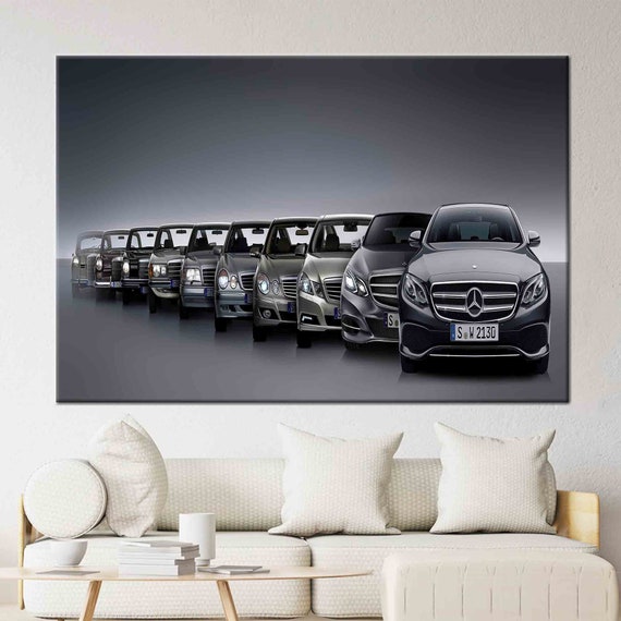 Mercedes Benz E Series Car Art Canvas Mercedes Benz Artwork | Etsy