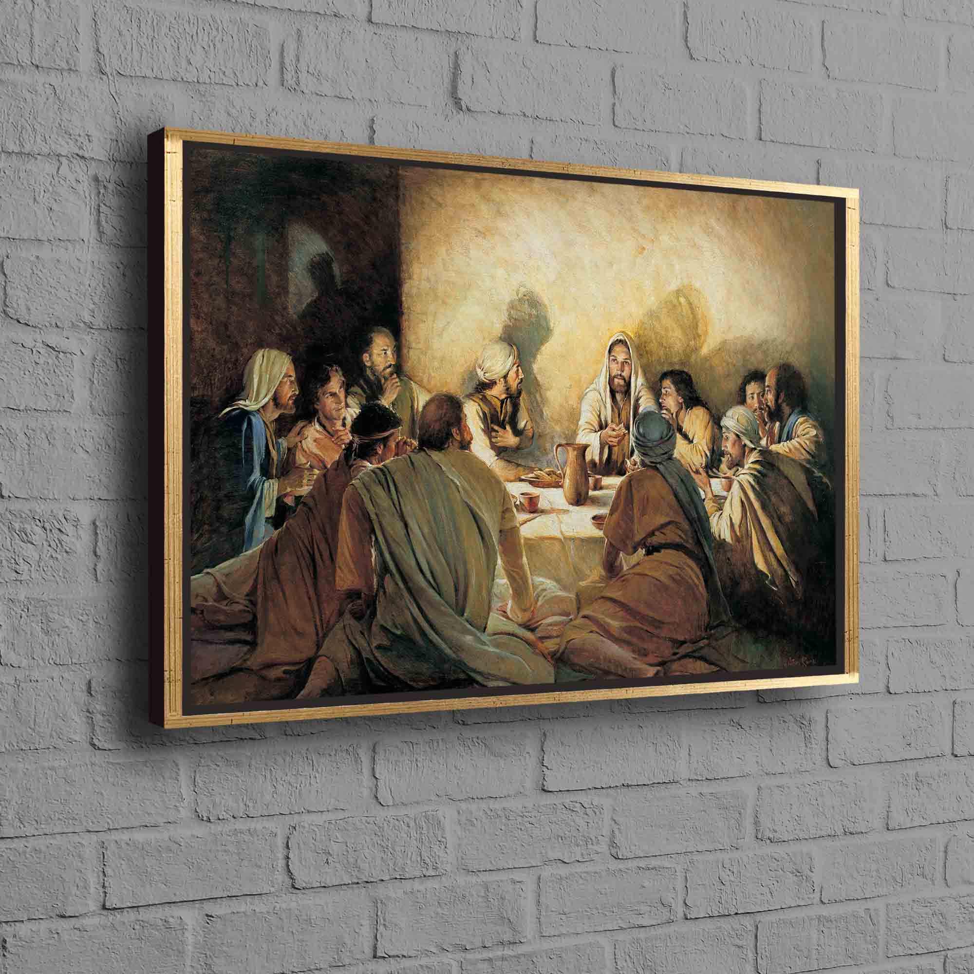 Framed Wall Art Jesus Christ Last Supper Canvas Art Jesus - Etsy
