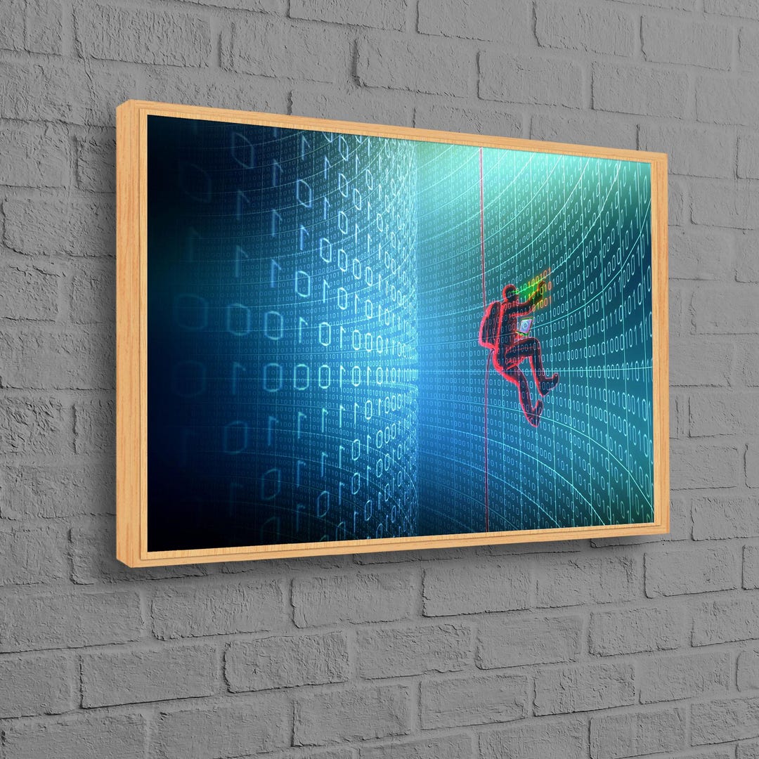 Hacking Internet Art, Modern Art Canvas, Matrix Code Canvas Decor ...