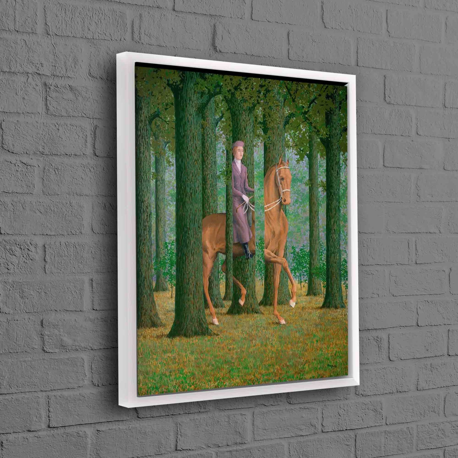 Rene Magritte the Blank Signature, Equestrian Wall Art, the Blank ...