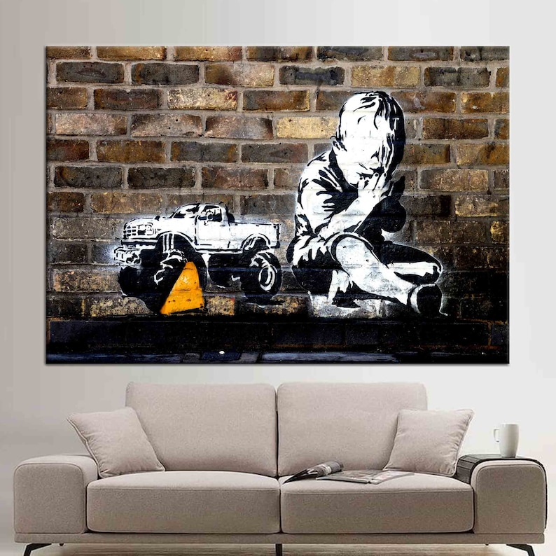 Banksy Praying Boy Banksy Child Art Canvas Banksy Canvas | Etsy