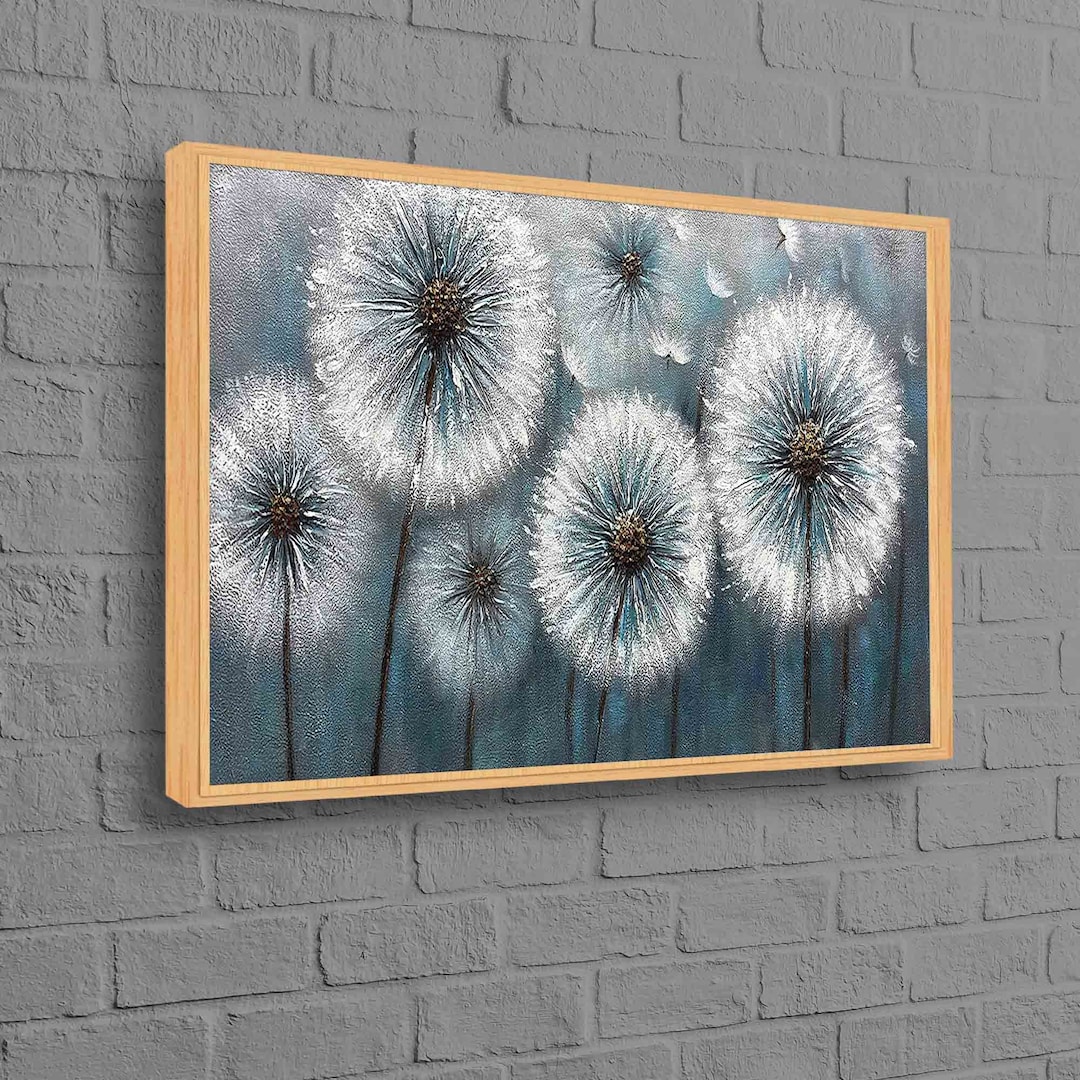 Living Room Wall Art, Canvas Wall Art, Canvas Art, Dandelion, Abstract ...