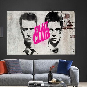 Large Wall Decor, Graffiti Wall Hangings, Fight Graffiti Art, Fight ...