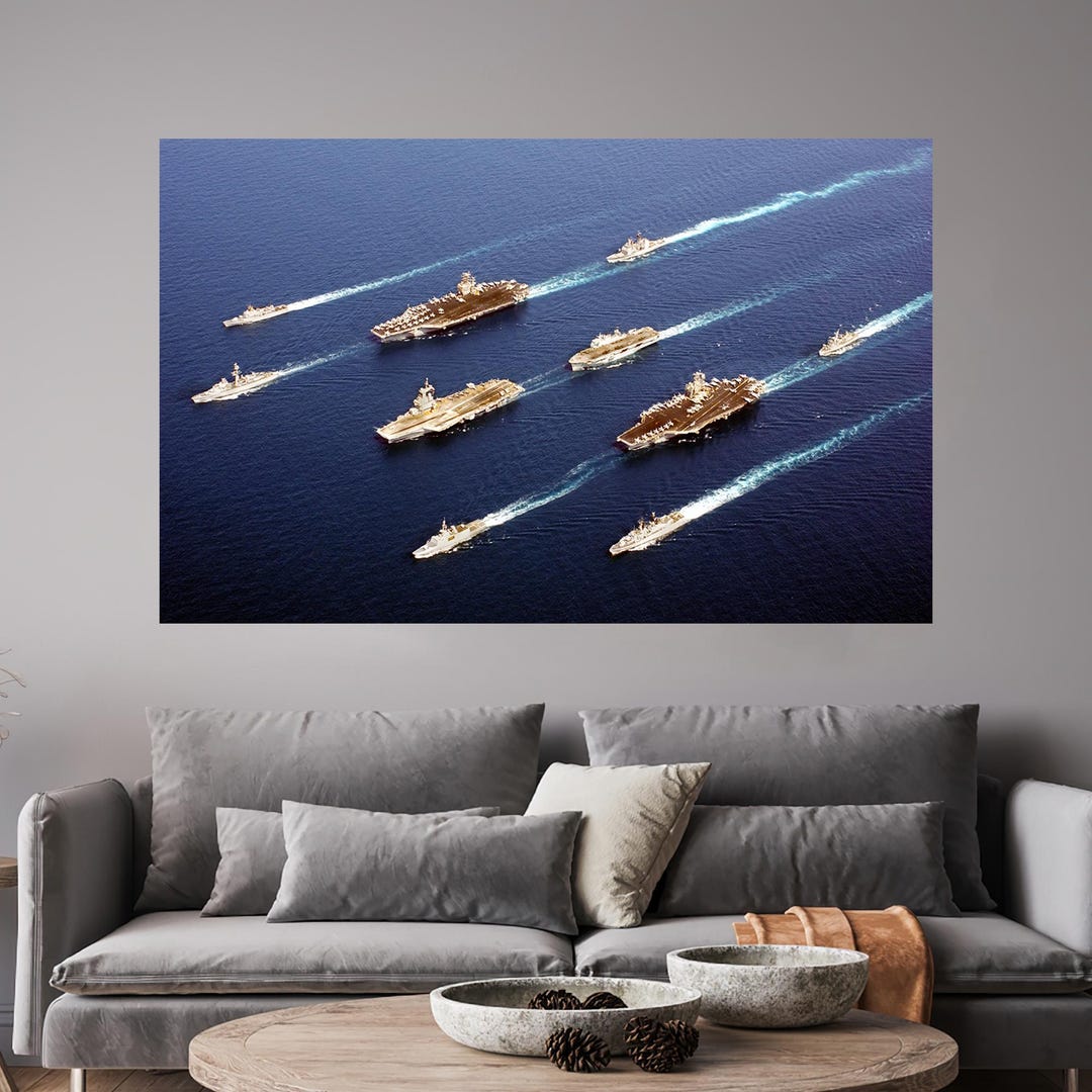 Military Navy Ships Warriors Wall Hanging, Ocean Wall Art, Sea Wall ...