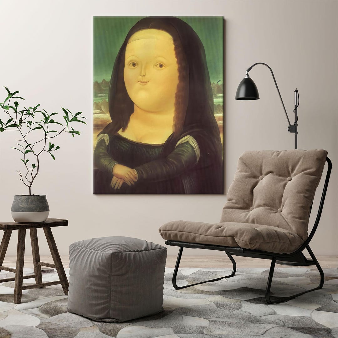 Fernando Botero Canvas Gift, Mona Lisa by Fernando Botero Art Canvas ...
