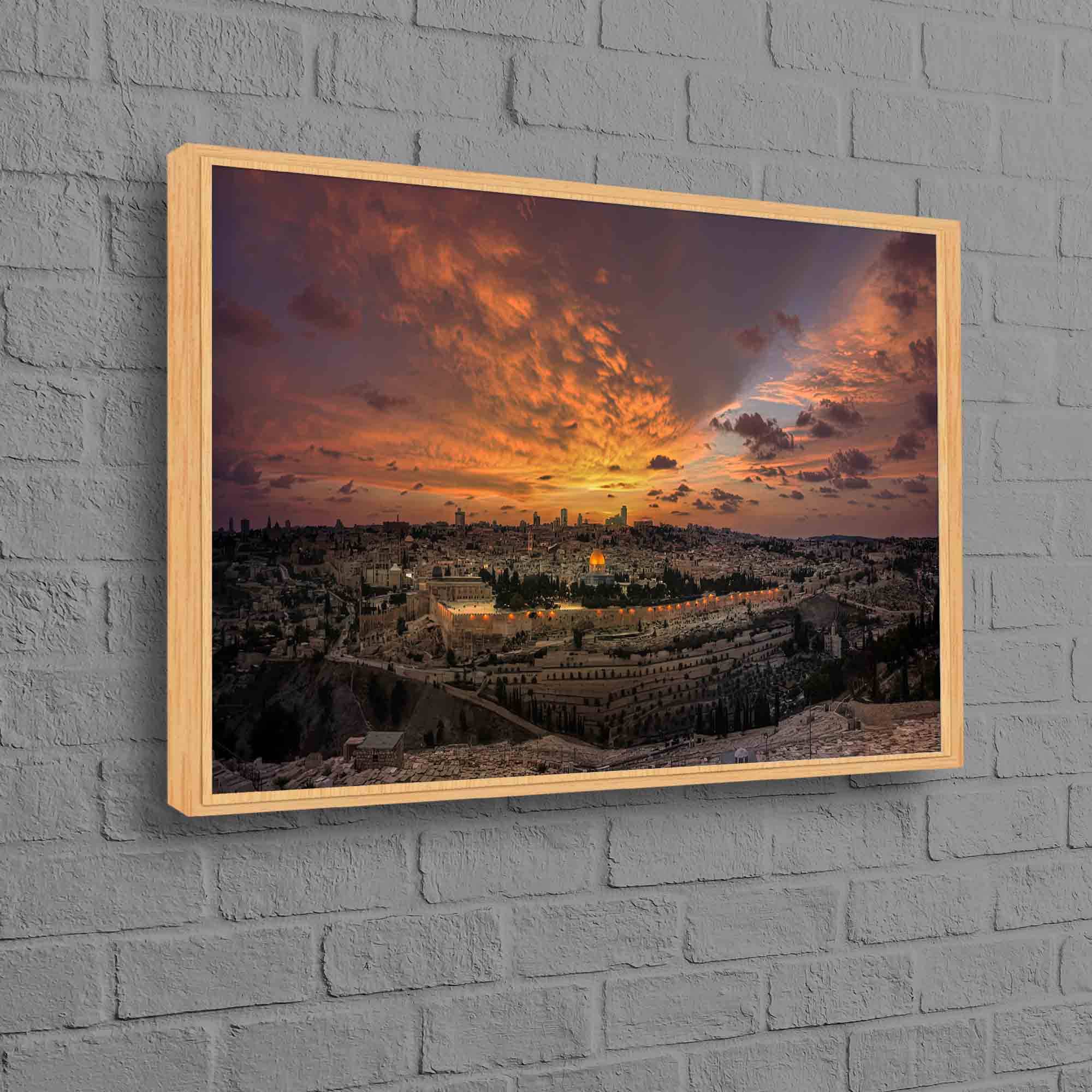 Islamic Landscape Wall Art, Muslim Home Canvas Art, Sunset Landscape ...