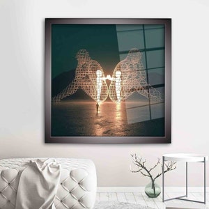 Two People Turning Their Backs on Each Other at Burning Man, Modern ...