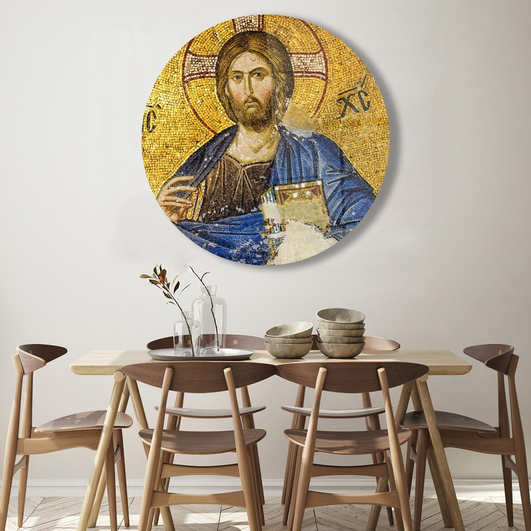 Jesus Christ Mosaic, Jesus Christ Tempered Glass, Christ Glass Wall ...