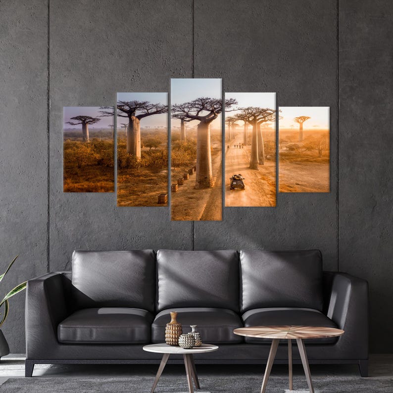 Landscape Canvas Poster, Madagascar Canvas Art, Home Decoration, Baobab ...
