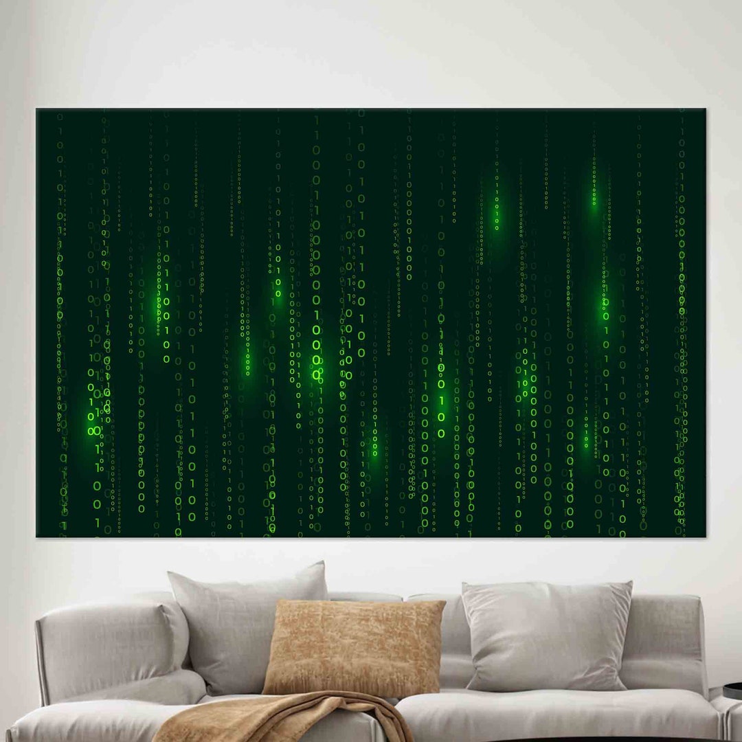 Computer Science Wall Art, Binary Code Canvas Gift, Personalized Gift ...