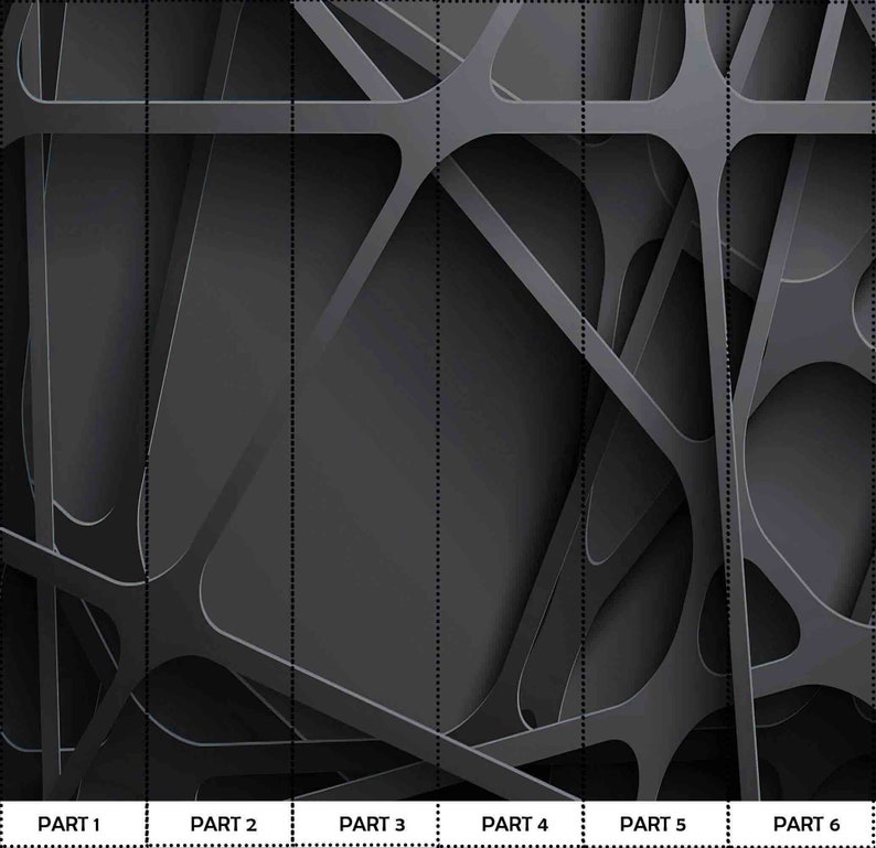 Black Modern Wallpaper, Fashion Wall Decor, Abstract Black Wall Mural ...