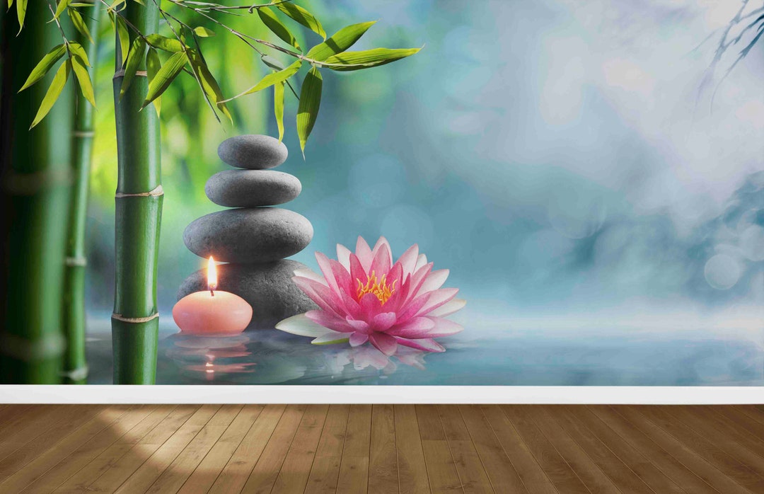 Alternative Therapy Wall Art, Zen Bamboo Spa Wall Mural – Relaxing ...