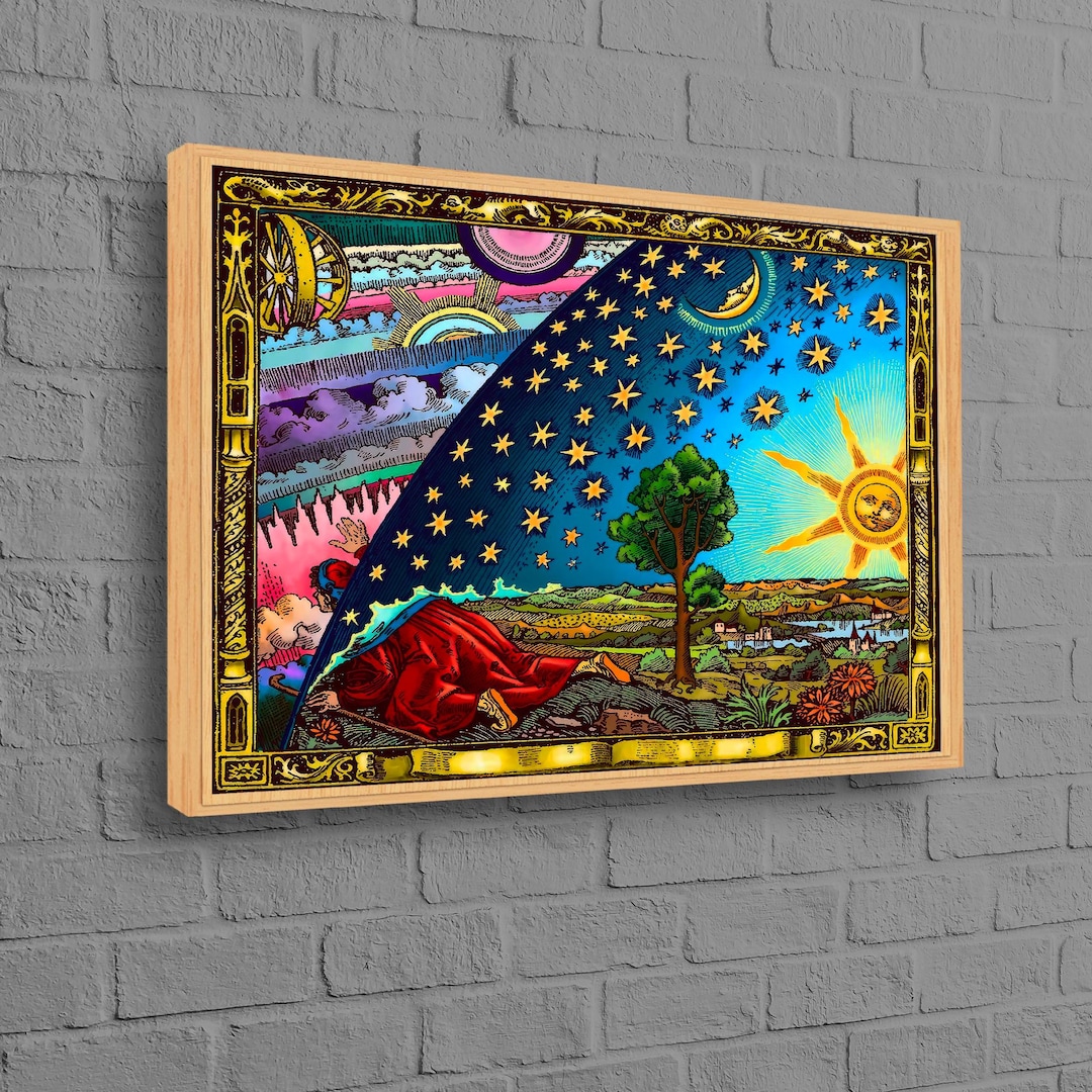 Modern Printed, Gravure Flammarion Canvas Poster, Modern Art Canvas ...