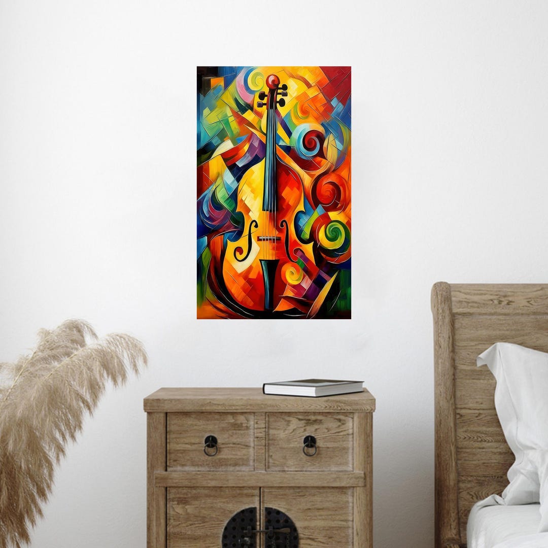 Abstract Cello Wall Decoration, Personalized Gift, Cello Wall Hanging ...