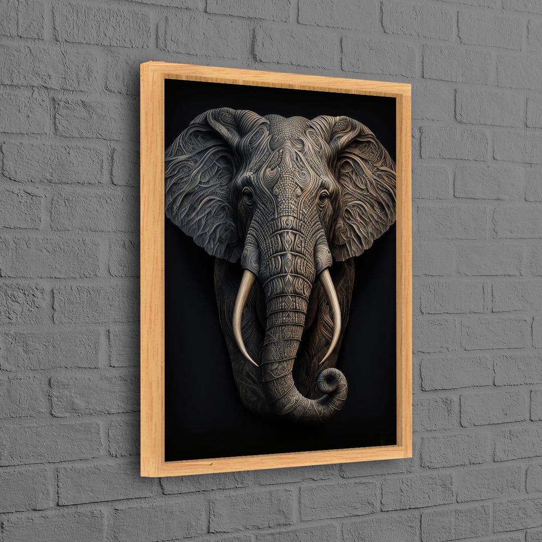 Loft Canvas Poster, Animal Art, Modern Art Canvas, Elephant Wall Decor ...