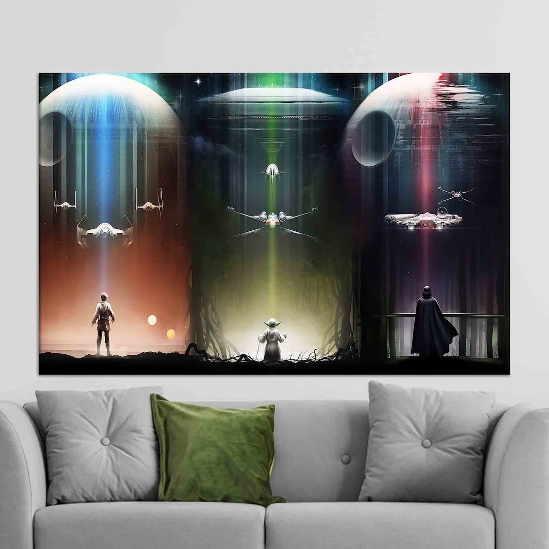 Canvas Gift, Canvas Wall Art, 3D Wall Art, Star Wars Canvas Art, Star ...