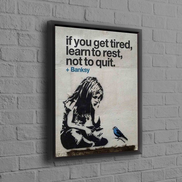 Banksy Canvas - Etsy