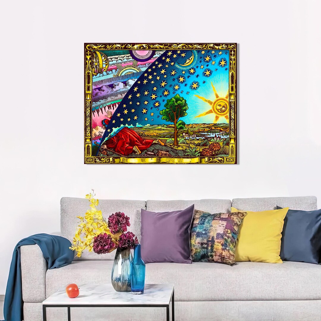 Large Canvas, Modern Art, Modern Glass, Flammarion Glass Printing ...
