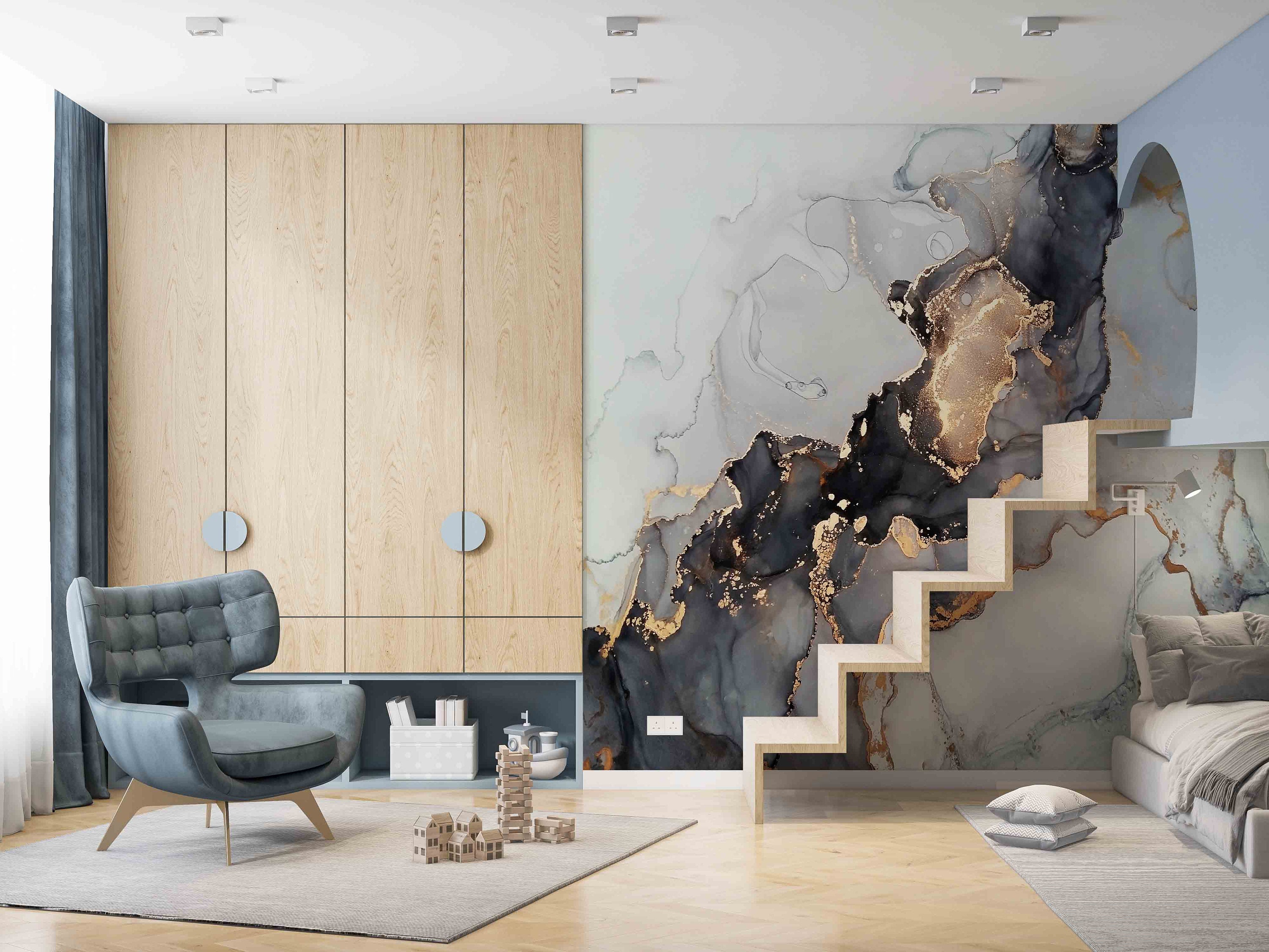 Black Gold Marble Luxury Marble Wall Mural Gold Marble - Etsy