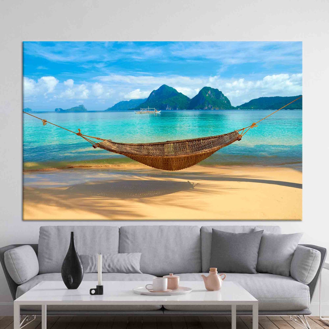 View Canvas Print, 3D Wall Art, Tropical Scenery, Gift for Her, Large ...