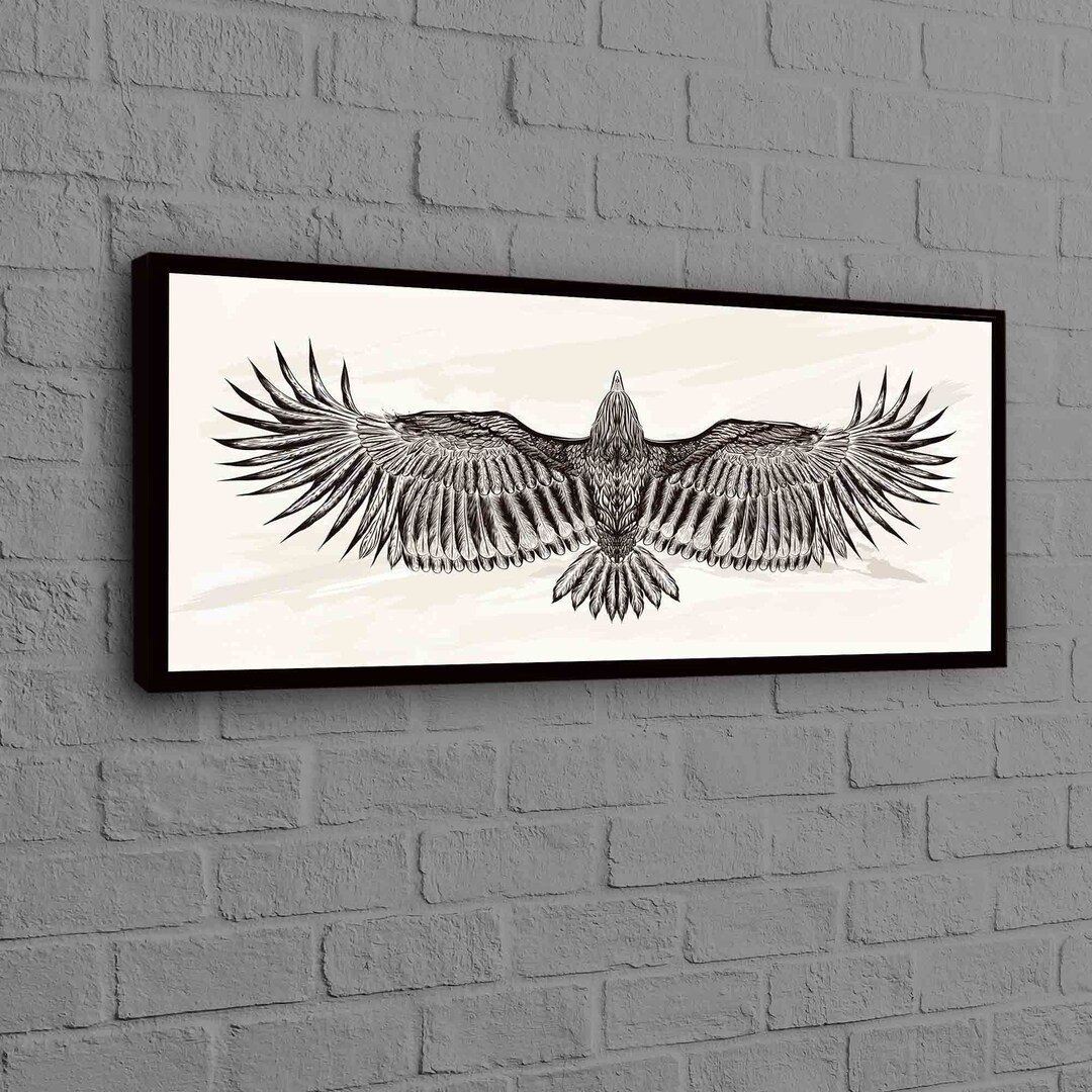 Condor Drawing, Abstract Bird Artwork, Big Bird Printed, Bird Poster ...