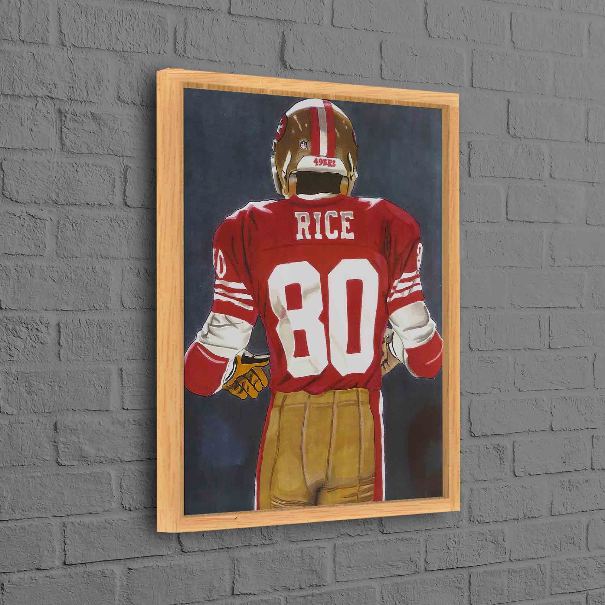 Jerry Rice Poster, Man Cave Wall Decor, S.an F.rancisco 49ers Poster ...