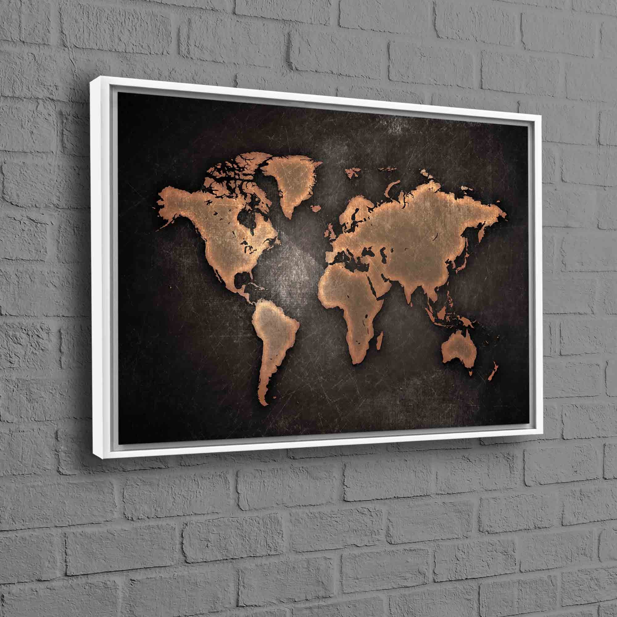 Map Wall Art, Modern World Map Canvas Art, Classroom Art, School Canvas ...