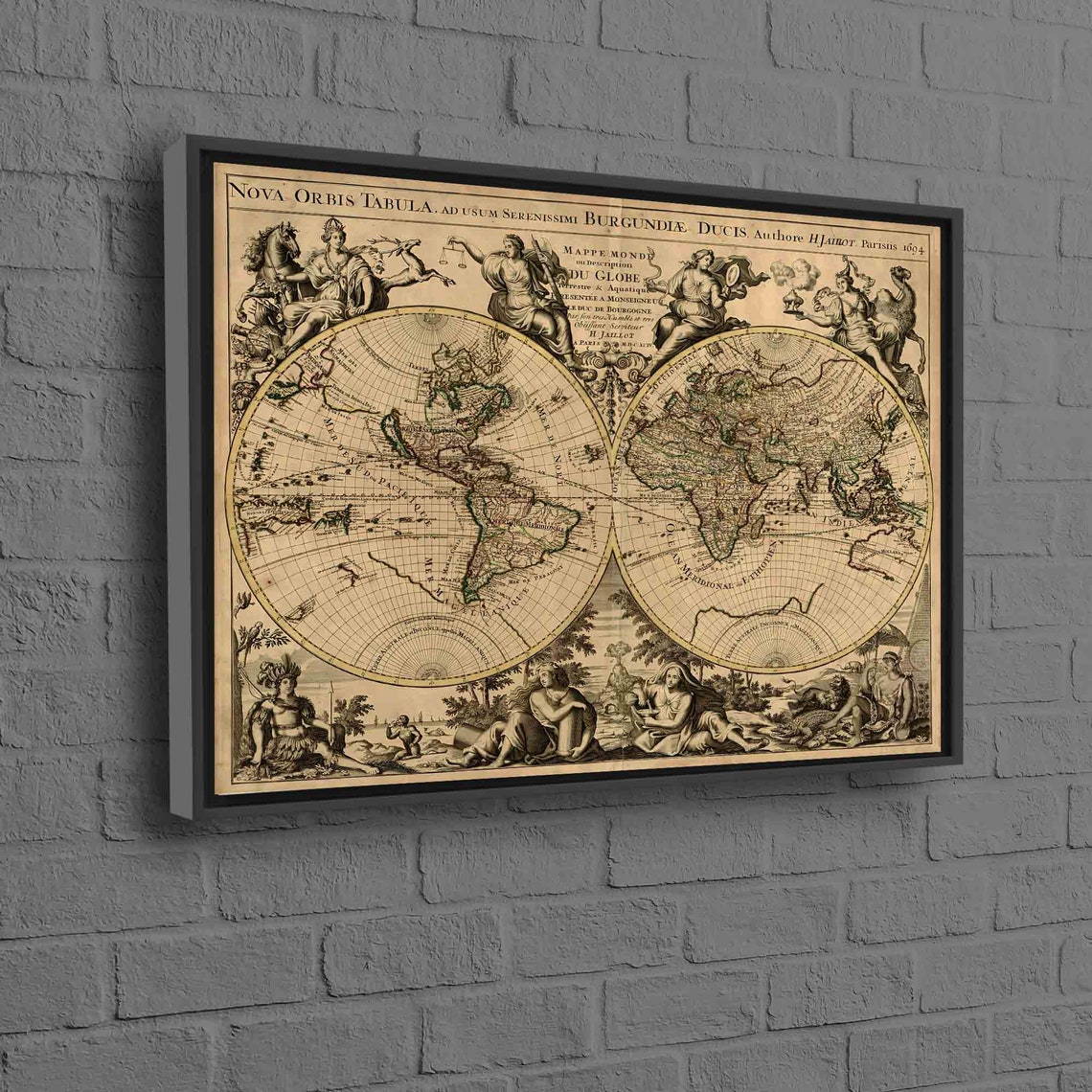 Old World Map Canvas Print, Old Map Artwork, Old World Map Art Canvas ...