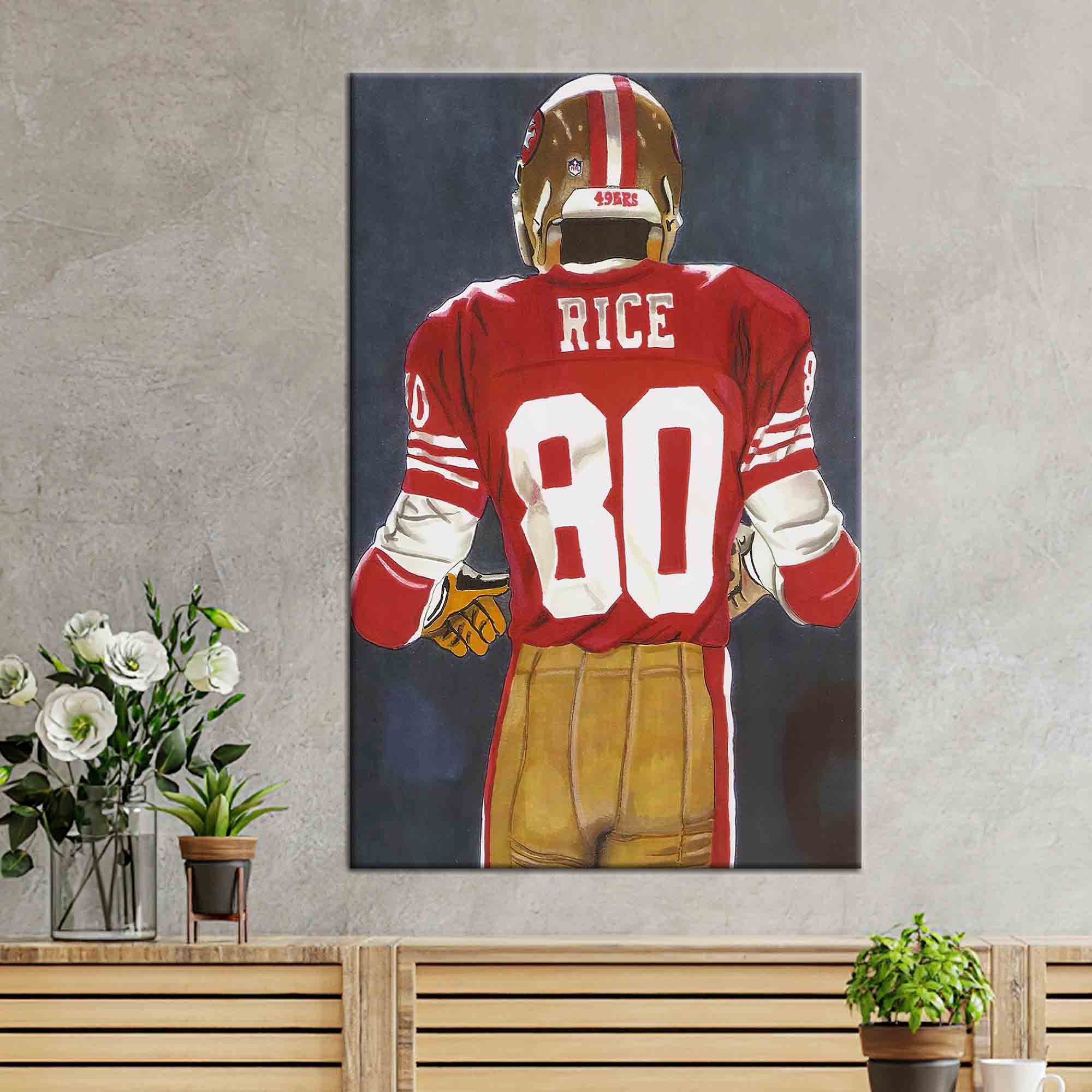 Jerry Rice Poster, Man Cave Wall Decor, S.an F.rancisco 49ers Poster ...