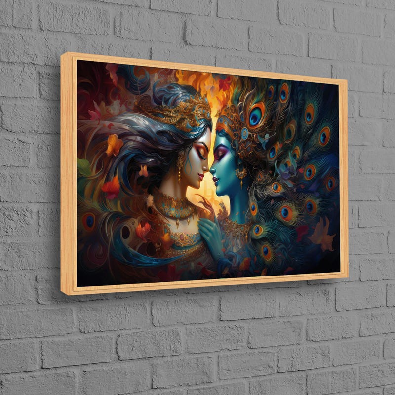 Modern Art Radha Krishna - Etsy